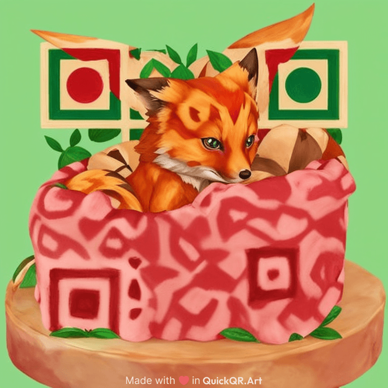 Vinayak Jattav | The fox cub is curled up in a ball. A painted and cute ...